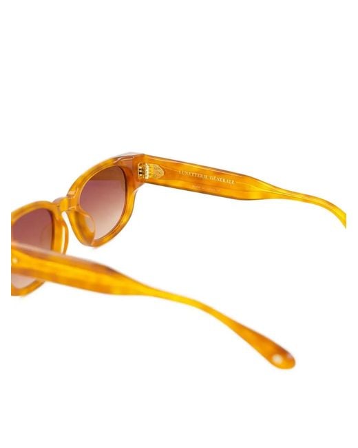 Lunetterie Generale Rectangle-Frame Sunglasses in Orange for Men | Lyst UK