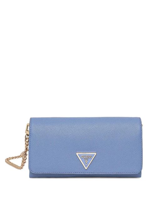 Guess Chain-Strap Textured Crossbody Bag in Blue | Lyst UK