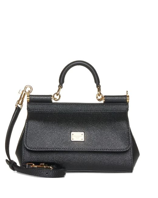 Dolce & Gabbana Small Sicily Tote Bag in Black | Lyst UK