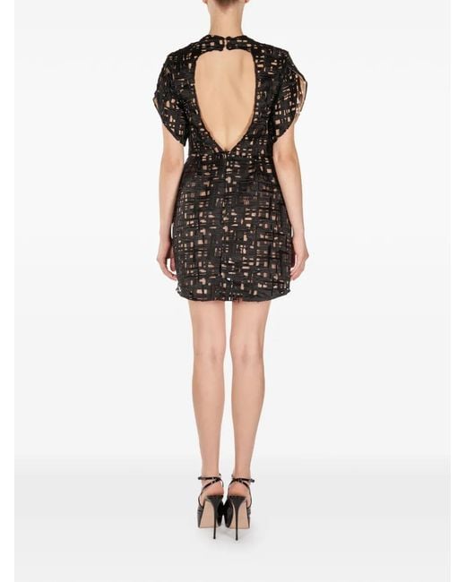 ARAFTU Open-back Mini Dress in Black | Lyst UK