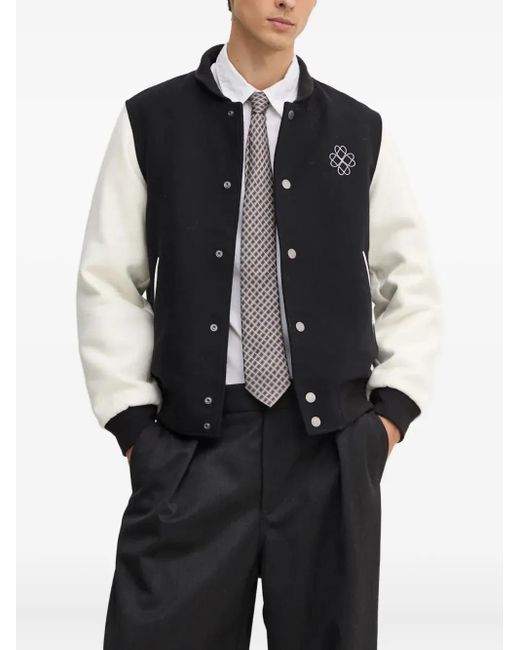 Benetton Button-Fastening Jacket in Black for Men | Lyst UK