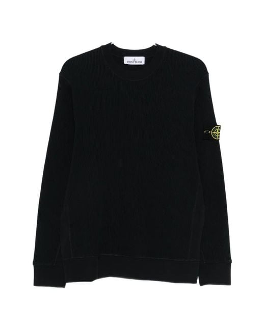 Stone Island Logo-Patch Sweatshirt in Black for Men | Lyst UK