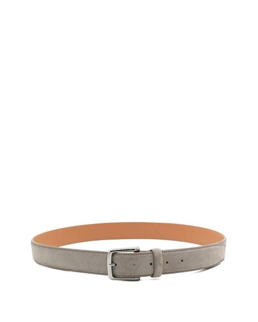 Tod's Suede Buckle Belt in White for Men | Lyst UK