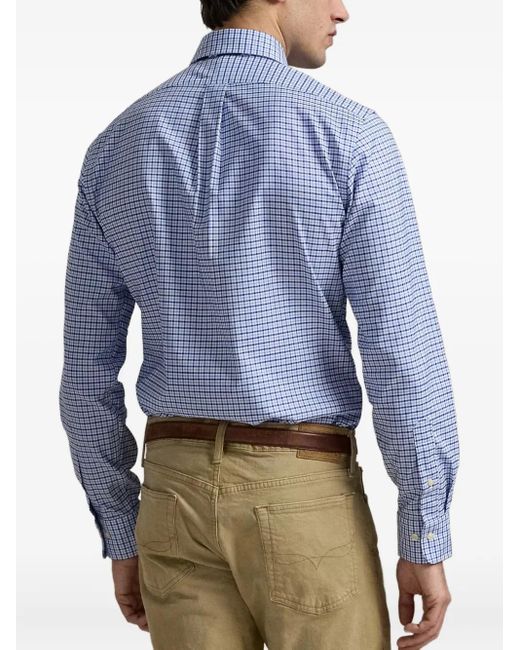Polo Ralph Lauren Check Pattern Shirt in Blue for Men | Lyst UK