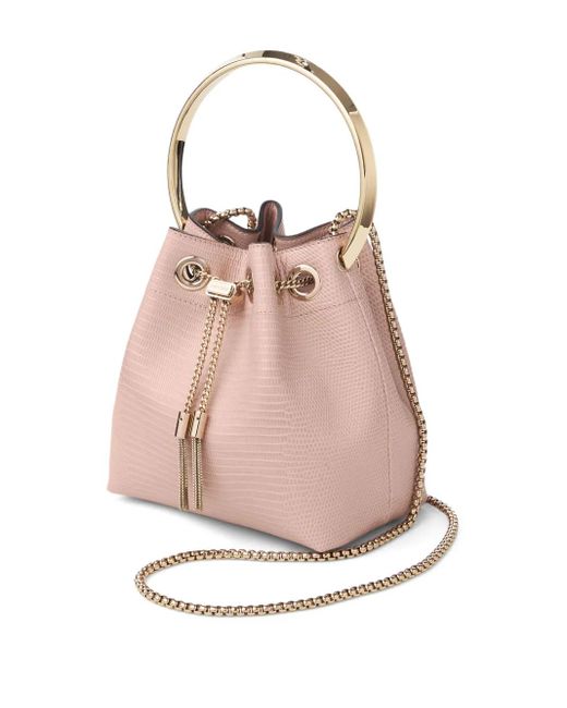 Jimmy Choo Bon Bon Bucket Bag in Pink | Lyst