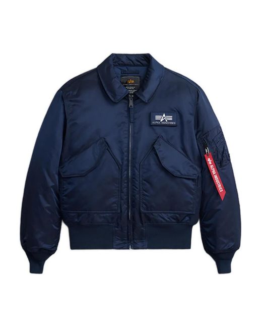 Alpha Industries Cwu 45/p Bomber Jacket in Blue | Lyst UK