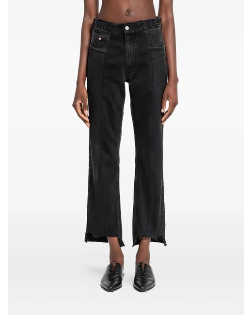 E.L.V. Denim Split-Hem Jeans in Black | Lyst UK
