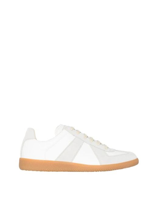 Maison Margiela Replica Panelled Sneakers in White | Lyst UK