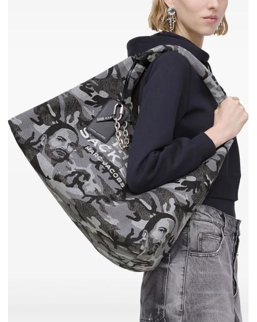 Marc Jacobs The Marc Camo Sack Bag in Black | Lyst