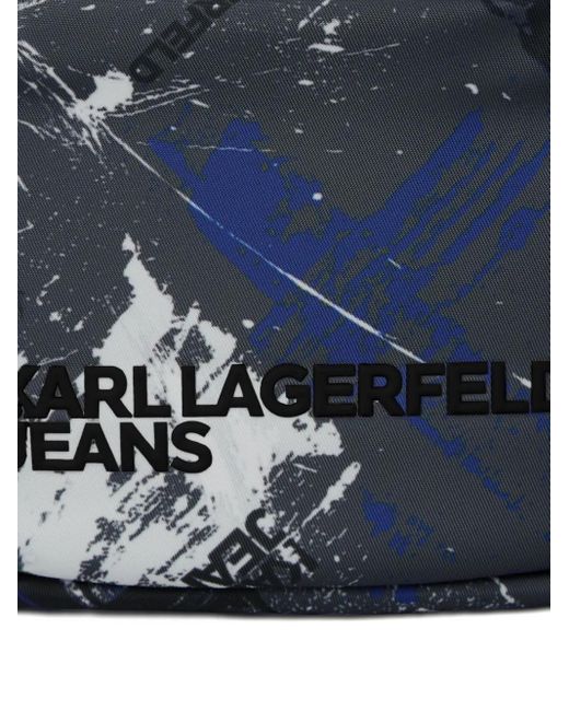 Karl Lagerfeld Graffiti-Print Messenger Bag in Black for Men | Lyst UK