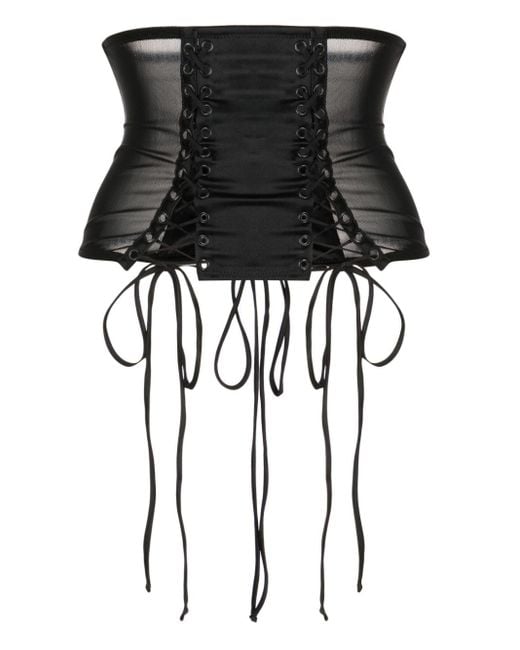 Kiki De Montparnasse La Madame Semi Sheer Corset In Black Lyst