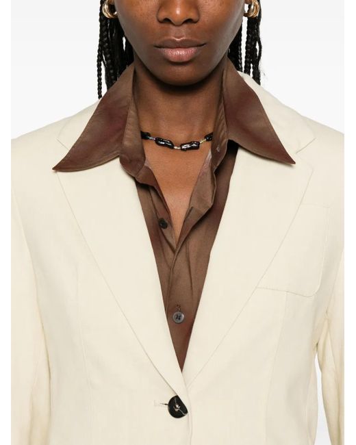 Tela Single-Breasted Suit in Natural | Lyst