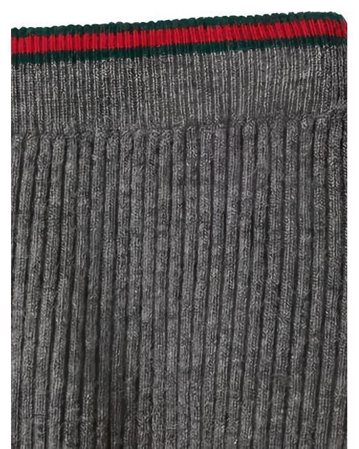 Gucci Felted Trousers in Gray | Lyst