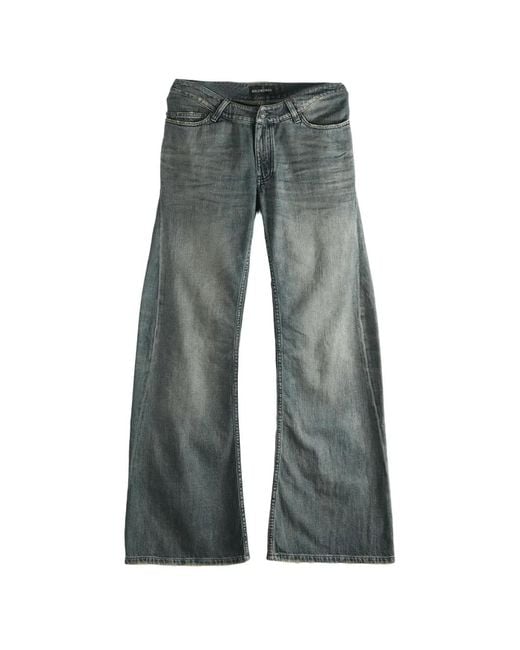 Balenciaga Logo Jeans in Grey | Lyst UK