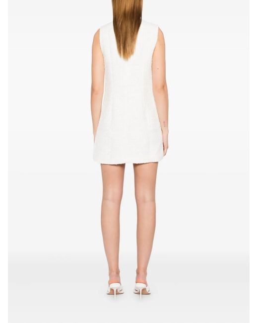 Rahil Hesan Crystal-Embellished Sleeveless Dress in White | Lyst UK