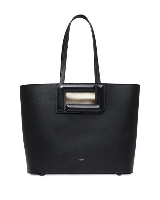 Lancel Angele Cuir De Tote Bag in Black | Lyst