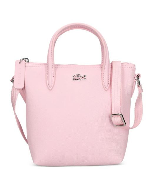 Lacoste Mini Textured Tote Bag in Pink | Lyst UK