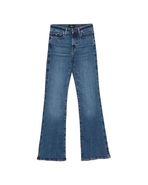 7 For All Mankind Legacy Bootcut Zip-Up Flared Jeans in Blue | Lyst UK
