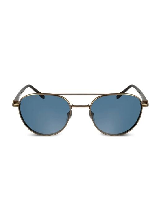 Lacoste Metal-Frame Round Sunglasses in Blue for Men | Lyst UK