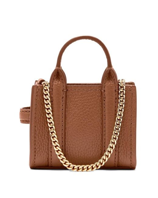 Marc Jacobs Mini The Tote Cross Body Bag in Brown | Lyst
