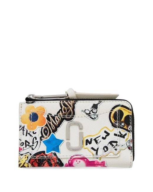 Marc Jacobs The Sticker Utility Snapshot Top Zip Wallet | Lyst