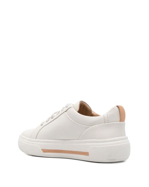 Clarks Hollyhock Leather Sneakers in White | Lyst