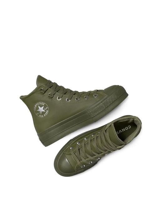 Converse Chuck Taylor All Star Lift Platform High-Top Sneakers in Green ...