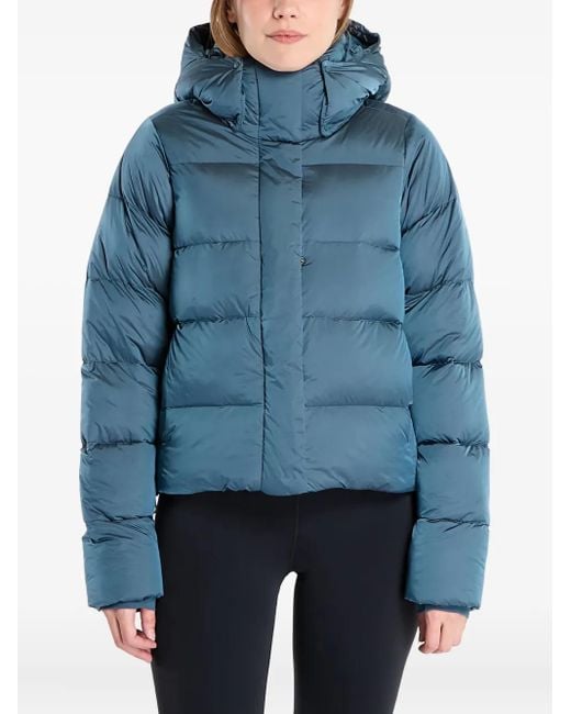 Columbia Amaze Puff Hooded Puffer Jacket in Blue | Lyst