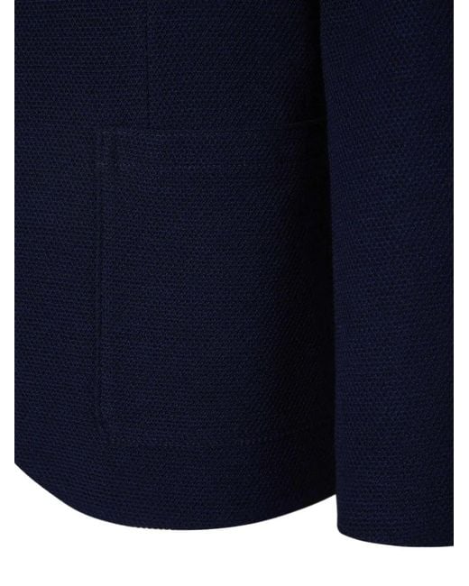Harris Wharf London Honeycomb Knit Two-Button Blazer in Blue for Men ...