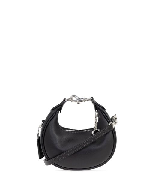 COACH Logo Charm Handbag in Black | Lyst