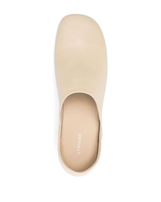 Lemaire Leather Slippers in Natural | Lyst