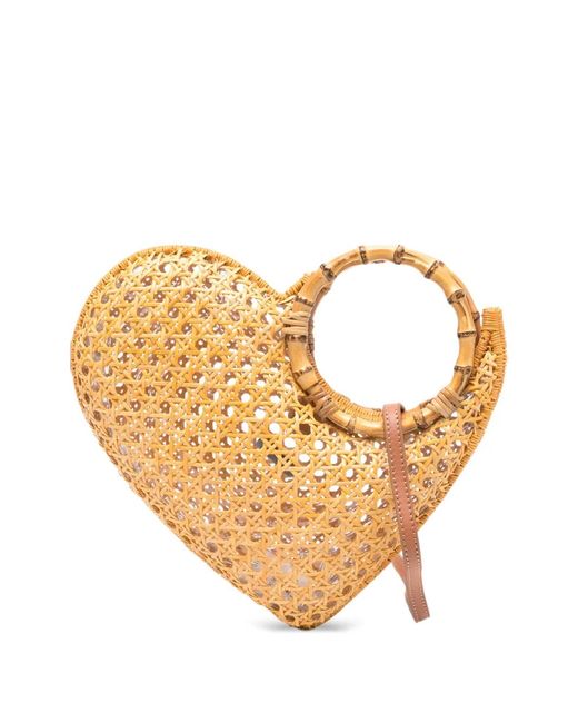 Serpui Marie Heart Tote Bag in White | Lyst UK