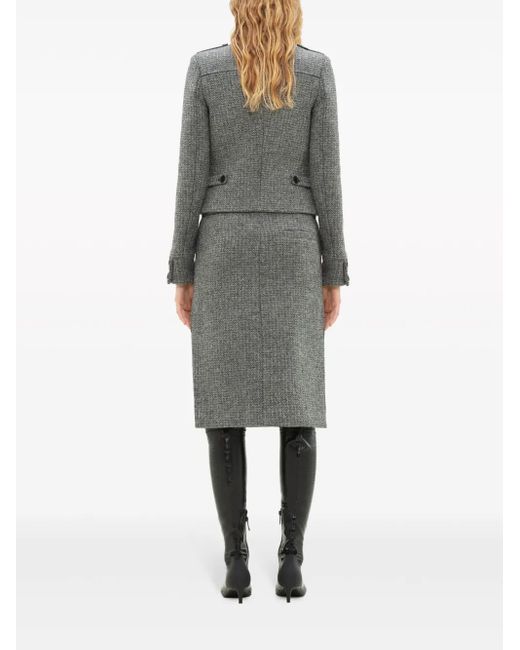 Courreges Caviar Wool Tailored Jacket in Grey | Lyst UK
