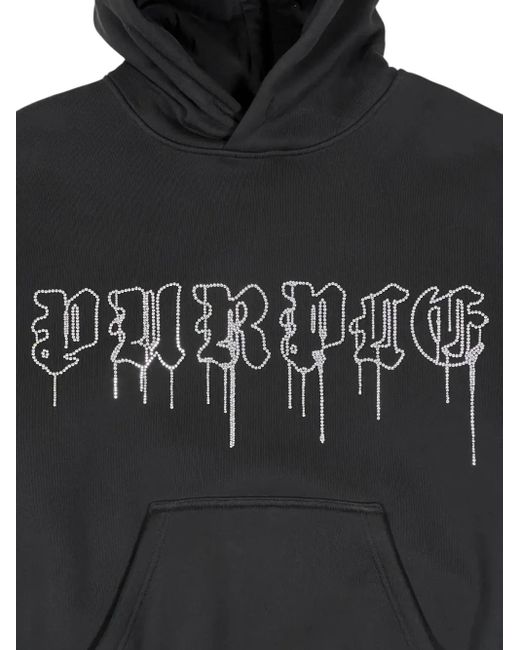 Purple Brand Crystal Gothic Drip Hoodie in Black for Men | Lyst