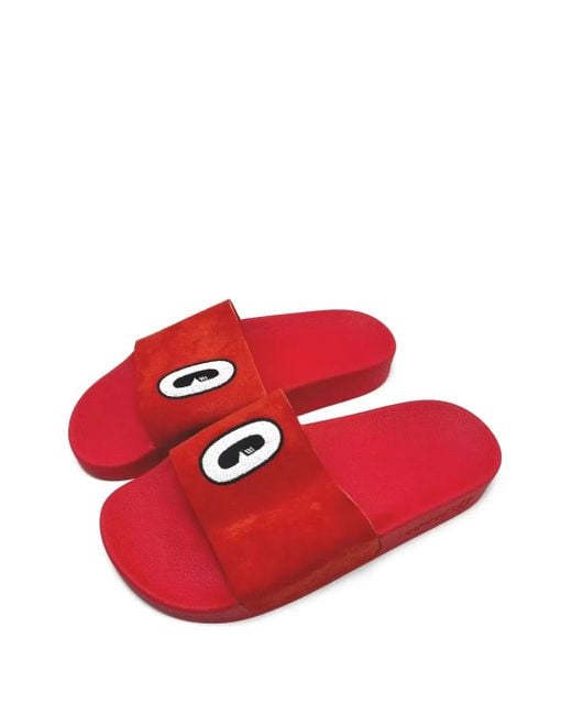 adidas X Hattie Stewart Adilette /Core" Slides in Red | Lyst