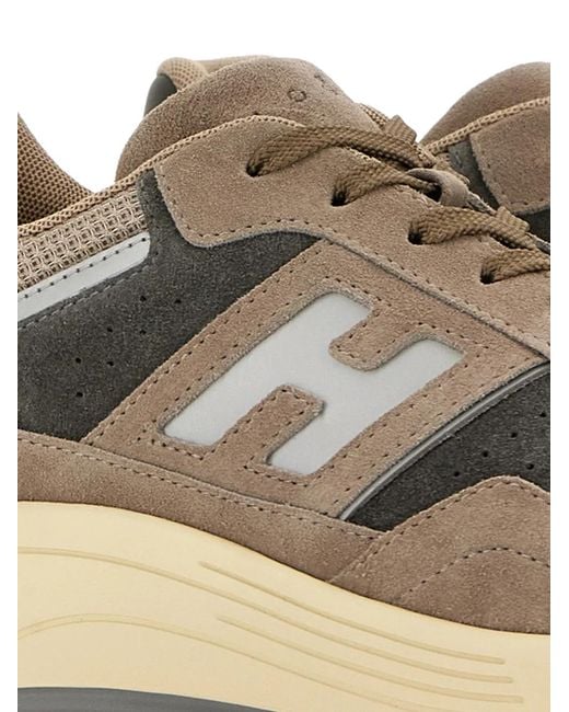 Hogan Hyperlight Logo-Detail Sneakers in Brown for Men | Lyst UK