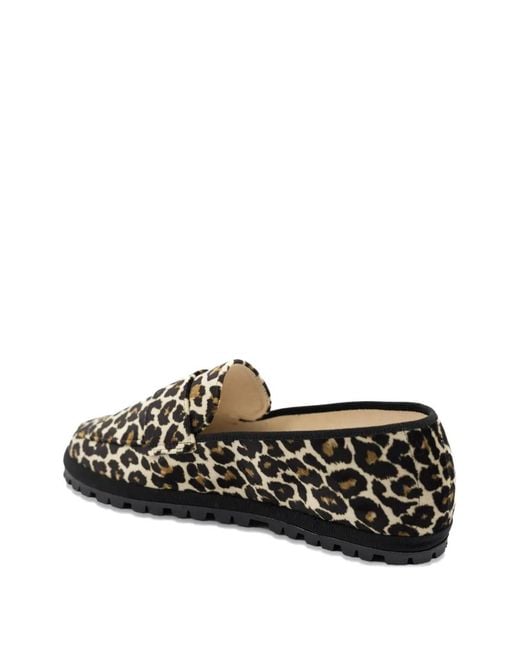 Gondolina Leopard-Print Loafers in White | Lyst UK