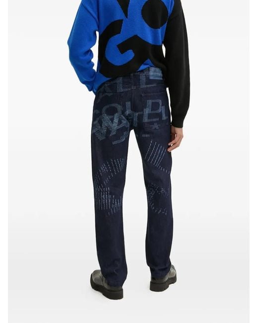 A_COLD_WALL* Graphic-Print Jeans in Blue for Men | Lyst