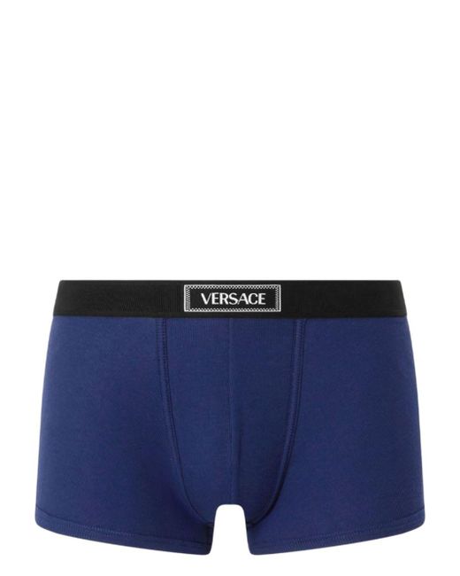 Versace 90'S Logo Boxers in Blue for Men | Lyst