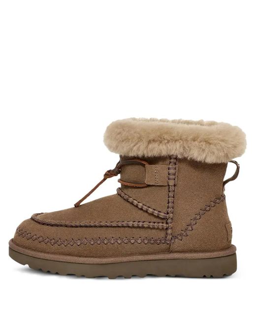 UGG Classic Mini Alpine Suede Boots in Brown | Lyst