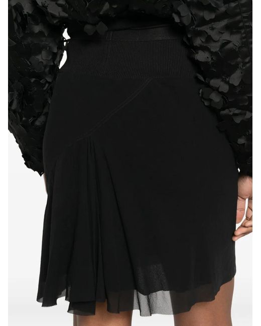 Rick Owens Ribbed-panel Mini Skirt in Black | Lyst UK