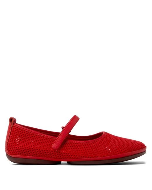 Camper Right Nina Strappy Ballet Flats in Red | Lyst UK