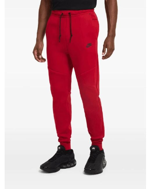 Nike Tech Fleece "Gym/ Track Pants in Red for Men | Lyst