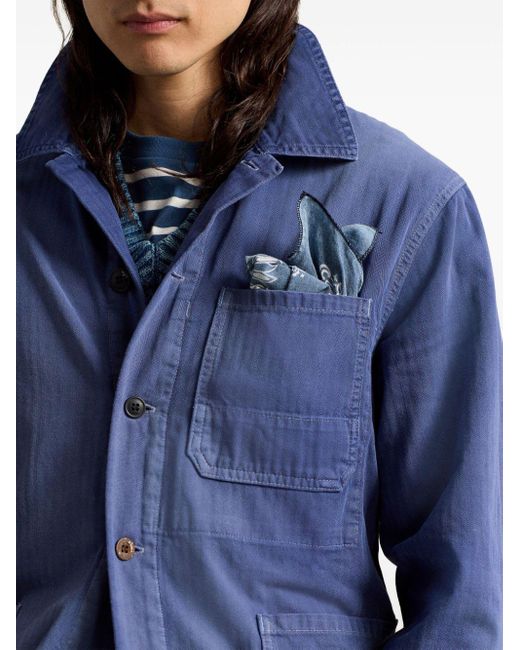Polo Ralph Lauren Multiple-Pocket Field Jacket in Blue for Men | Lyst