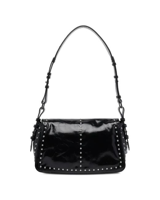 Zadig & Voltaire Studs Removable-Strap Shoulder Bag in Black | Lyst