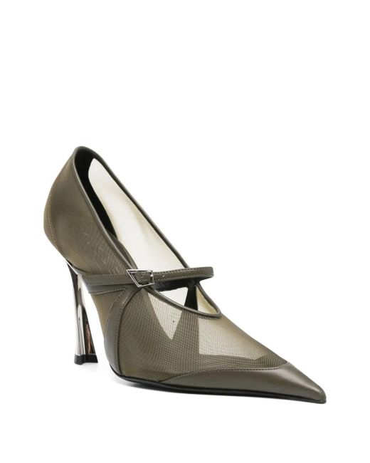 Mugler 100Mm Mesh Pumps in Metallic | Lyst