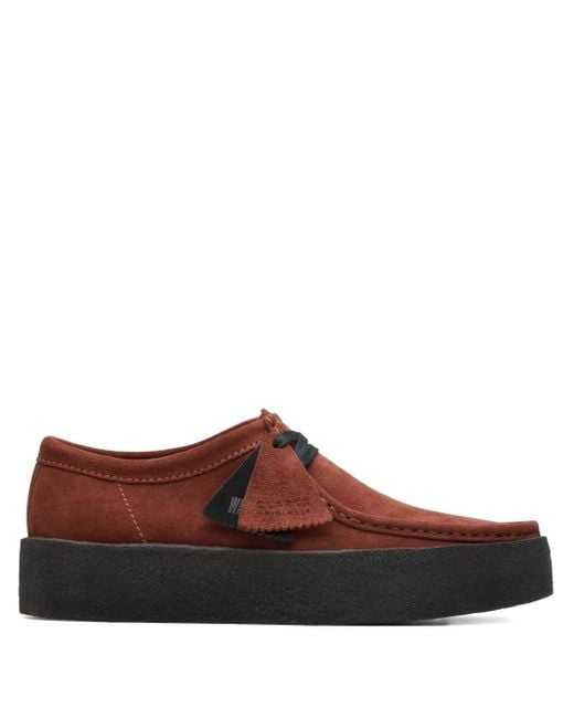 Clarks Wallabee Cup "Burgundy" Lace-Up Shoes in Brown for Men | Lyst