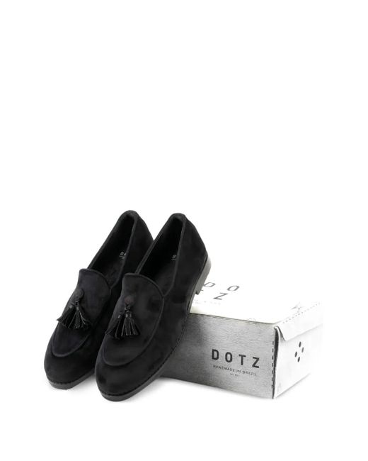 Dotz Tassel-Detail Suede Loafers in Black | Lyst