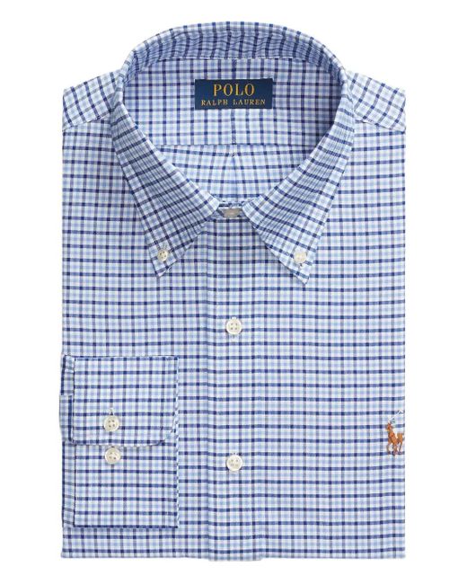 Polo Ralph Lauren Check Pattern Shirt in Blue for Men | Lyst UK