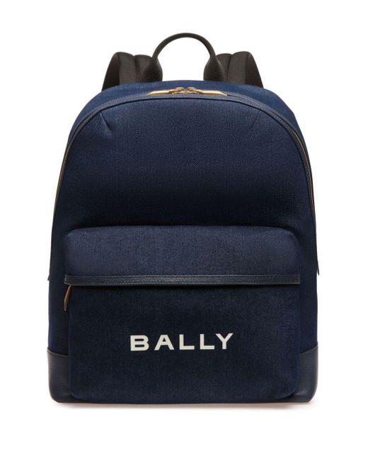 Bally Denim Backpack in Blue for Men | Lyst